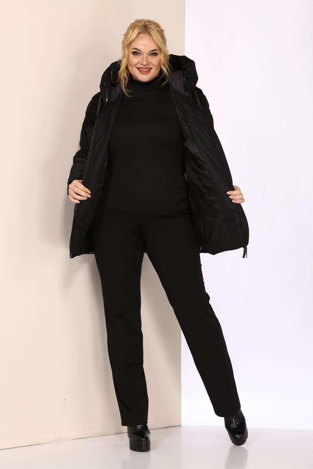 Куртка 2100 черный Shetti купить в интернет магазине Велесмода